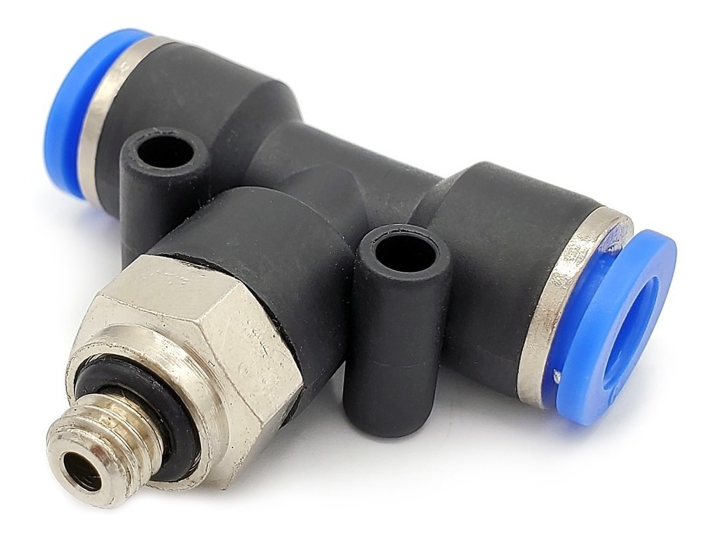 10 Pz De Conector Racor Rápido Neumático Tee M6 X 6mm Instrutek